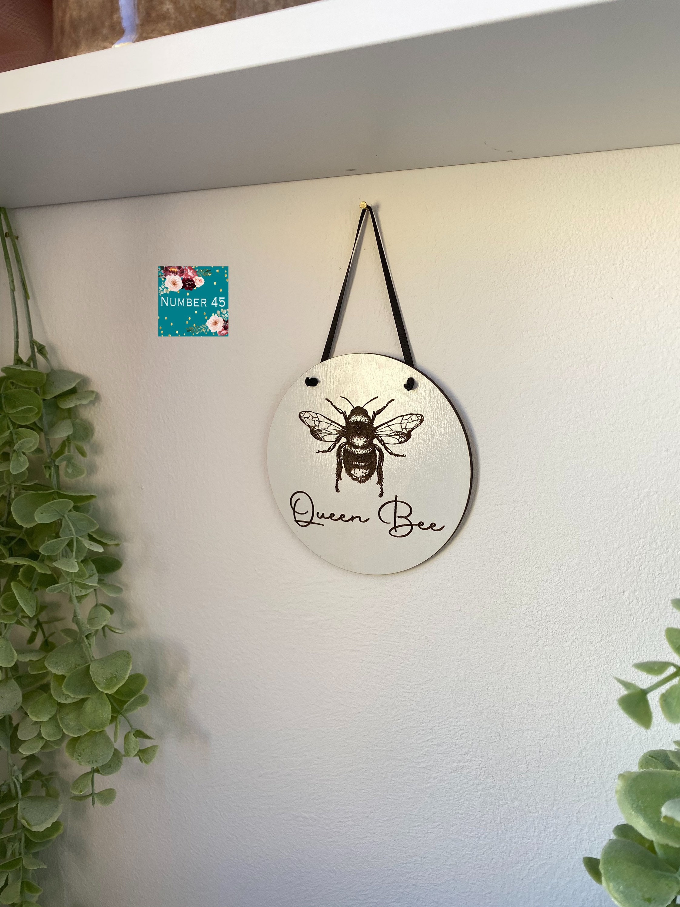 Queen Bee Mini Wooden Plaque, Wall Picture Decoration, Home Decor, Wall ...