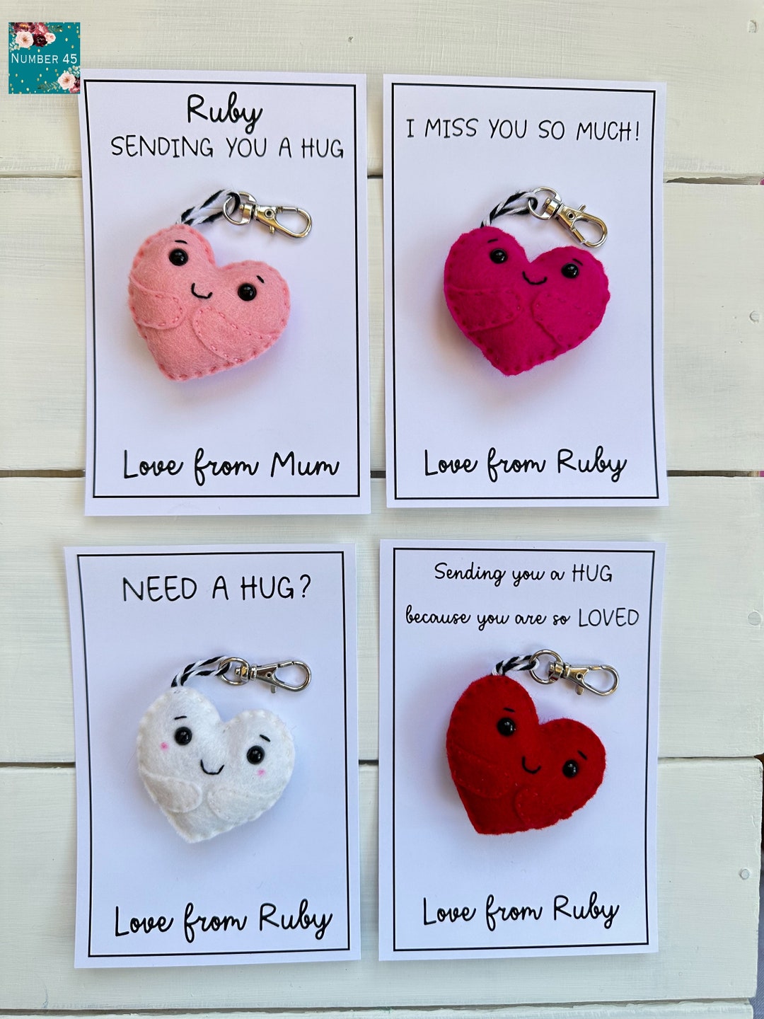 Pocket Hug Heart ~ Keychain, Bag Charm ~ Care ~ Love ~ I Miss You ...