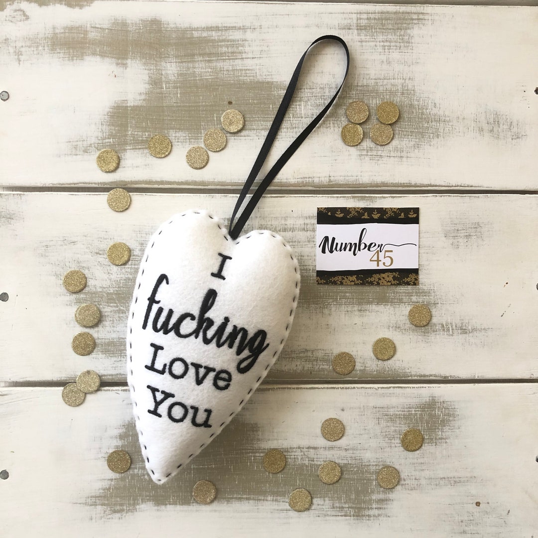 Beware Adult Humour I Fking Love You Hanging Heart Sign - Etsy