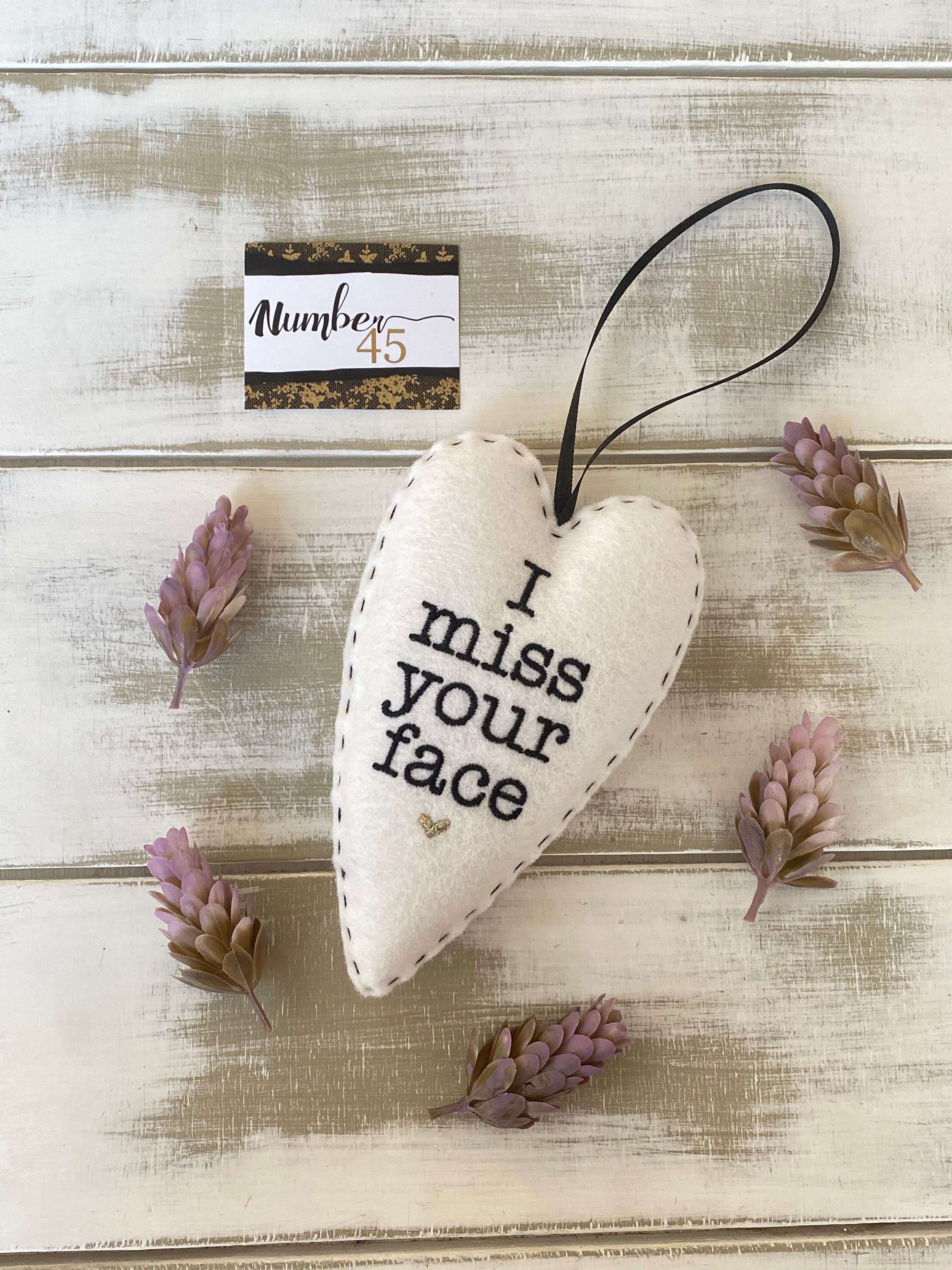 I Miss Your Face, Hanging Heart Sign, Ideal Gift Idea. Valentines, Love ...