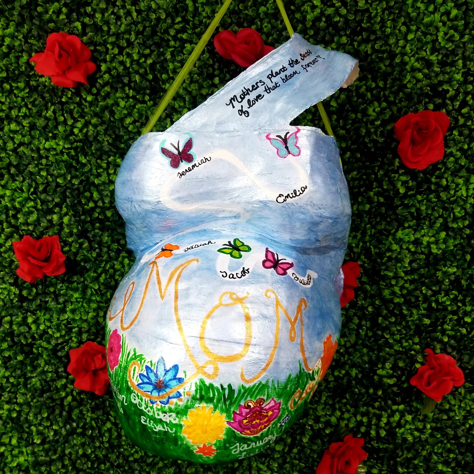 Painted Torso Cast (breast & Belly) - Etsy