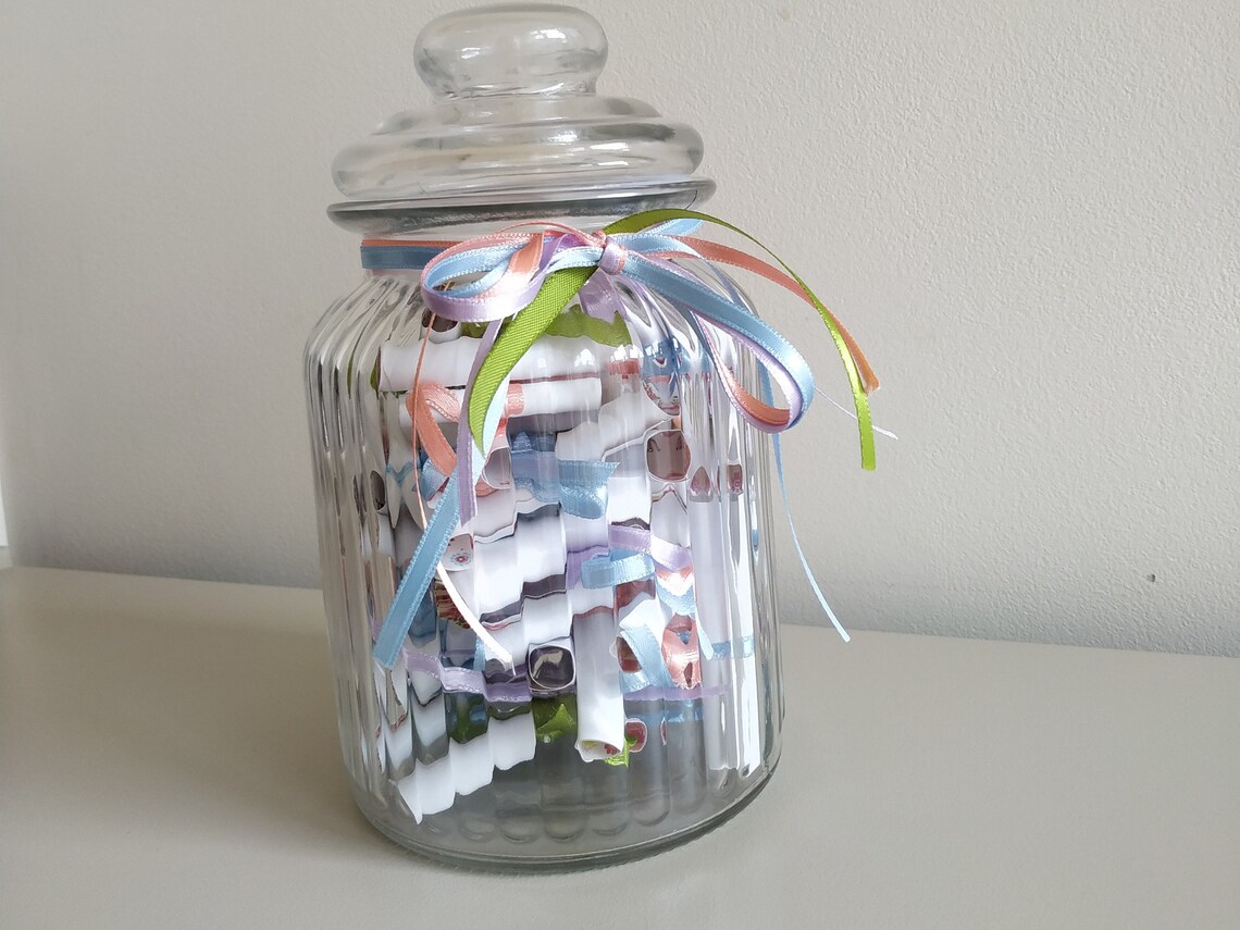 Positive note cards in a glass jar for high spirit Good | Etsy