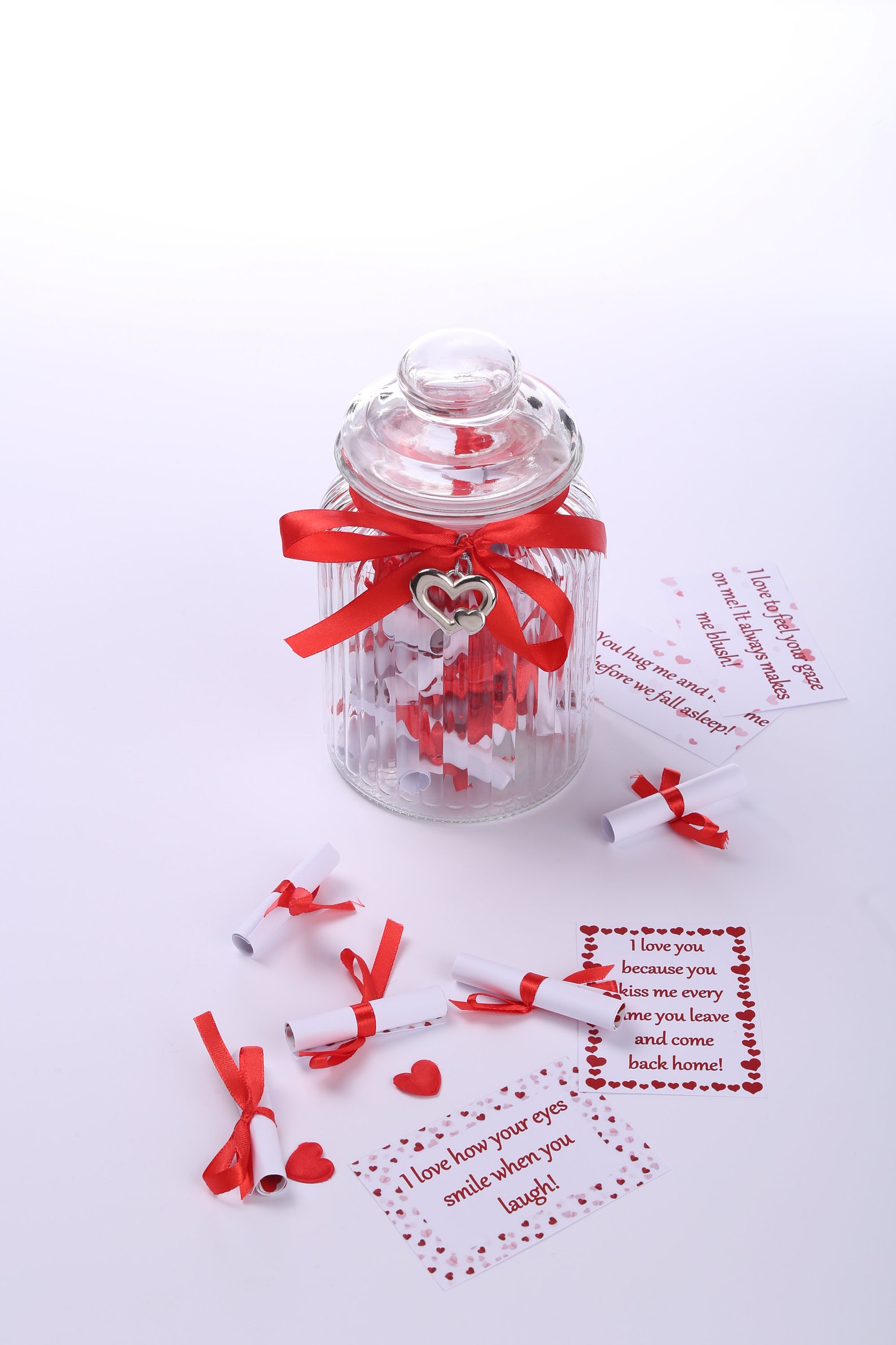 I Love You Notes in a Jar, Reasons Why I Love You Jar, Romantic Gift ...