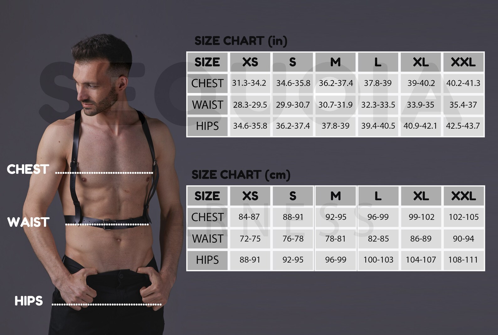 Leather Harness Men Mens Leather Harness Chest Harness Men - Etsy