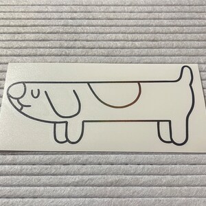 Long Dog Vinyl Decal, Black Holographic, Car/window/wall/laptop/tumbler ...