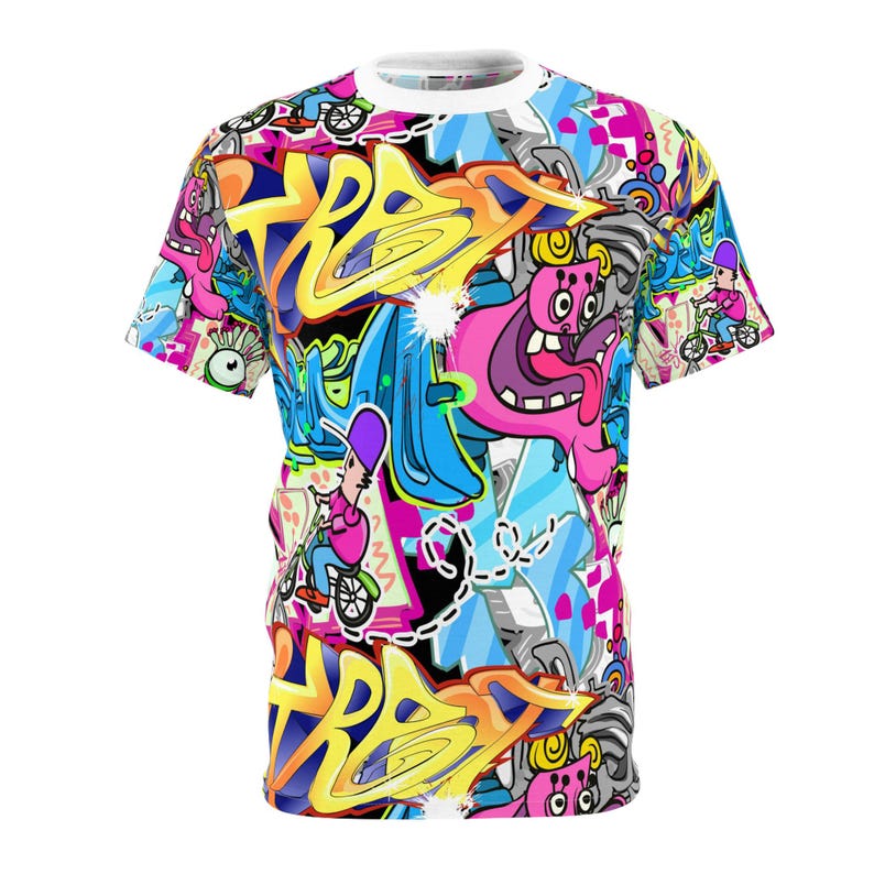 Unisex Cut & Sew Tee (AOP) Graffiti Design - Etsy