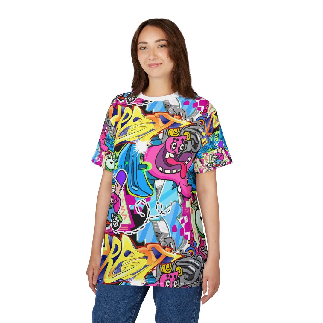 Unisex Cut & Sew Tee (AOP) Graffiti Design - Etsy