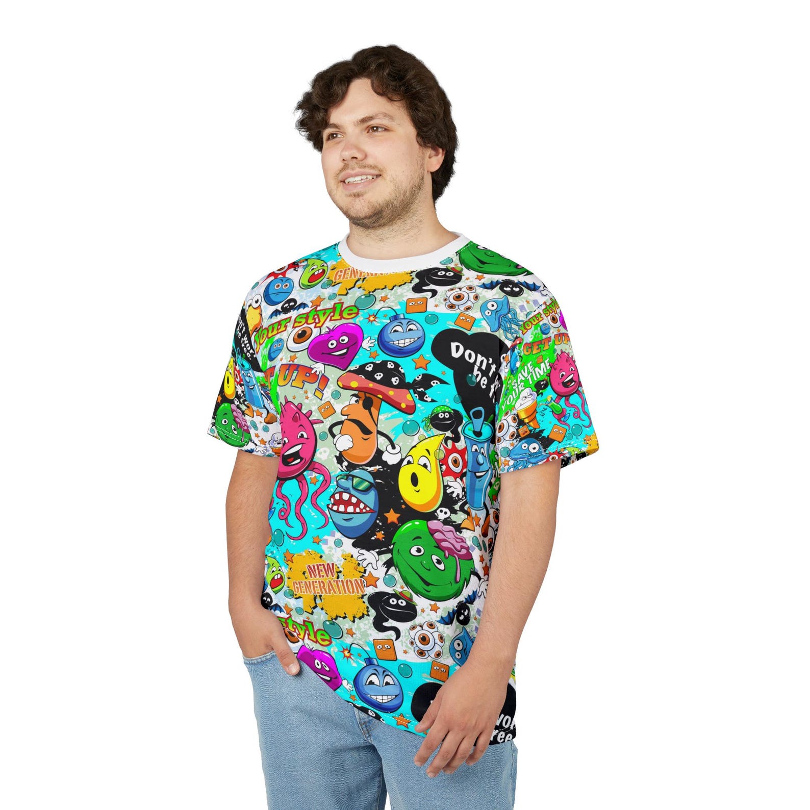 Unisex Cut & Sew Tee (AOP) All Over Graffiti Print. - Etsy