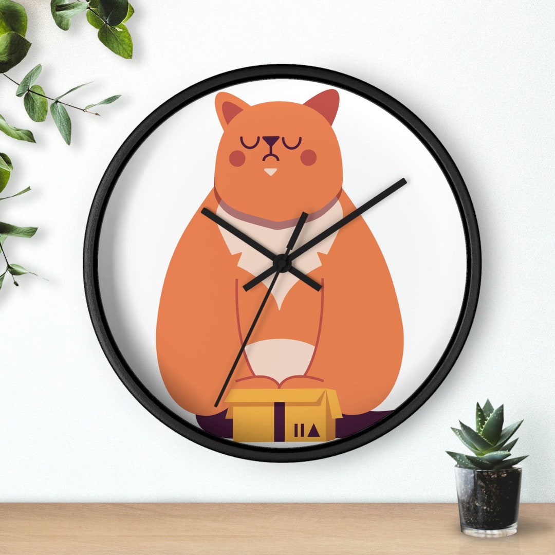 Fat Cat Wall Clock Fat Cat With Attitude. - Etsy
