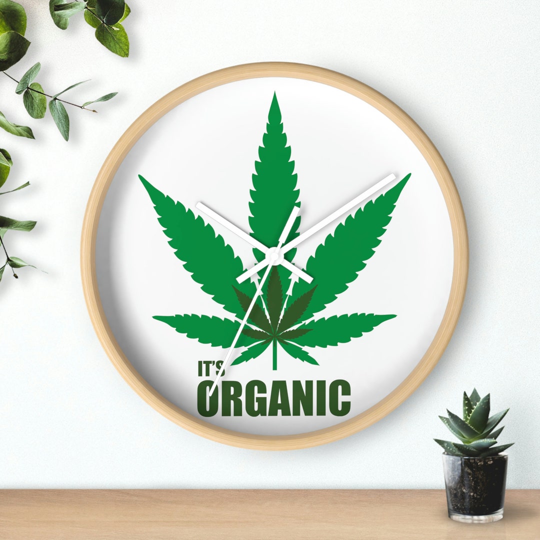 Wall Clock. Marijuana Themed Clock. Its Organic. - Etsy