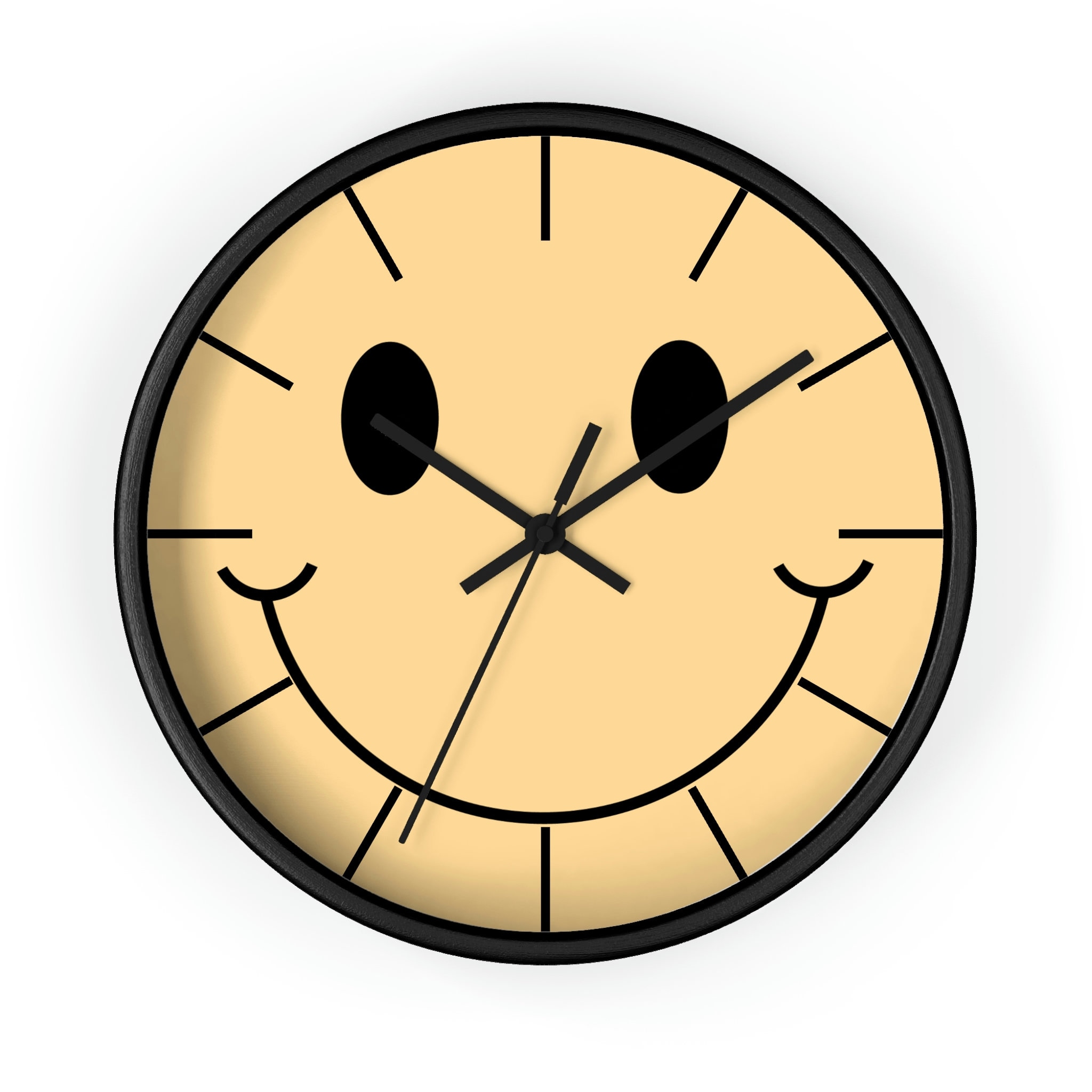 Smiley Face Wall Clock - Etsy