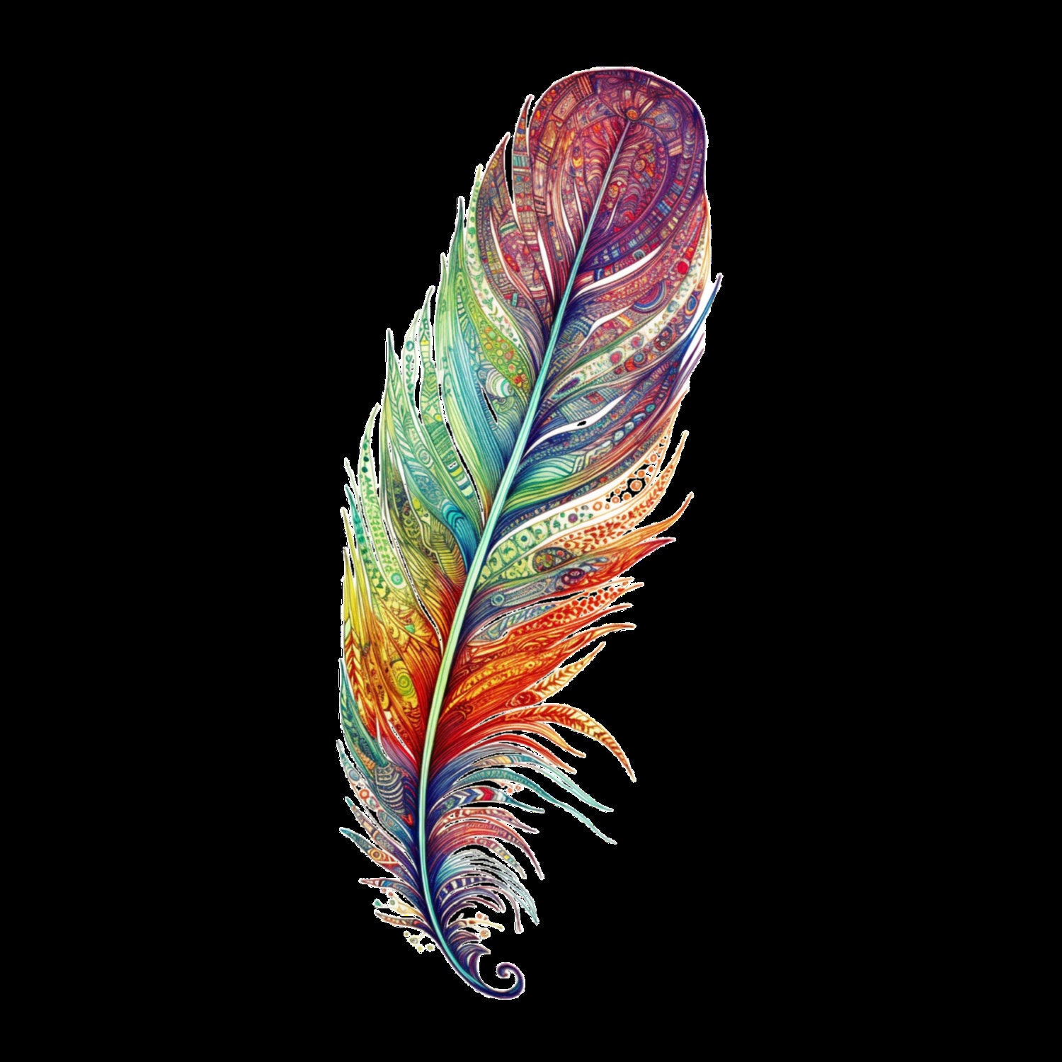 Flocking Feathers (together) Clip Art Individual Digital Downloads X 12 ...