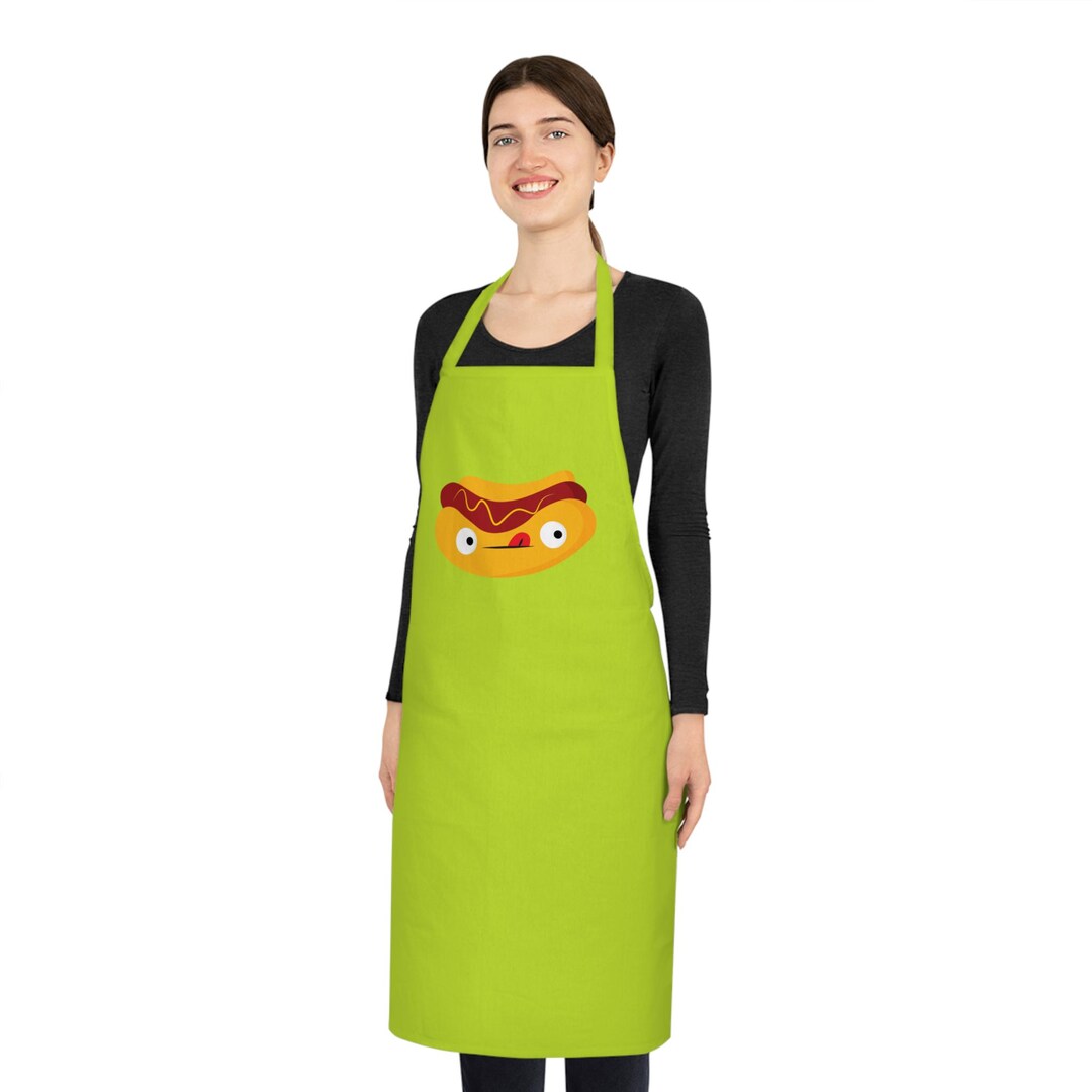 Cotton Apron. A Smiling Sausage, Hot Dog BBQ. - Etsy