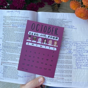 October Bible Reading Calendar - Etsy