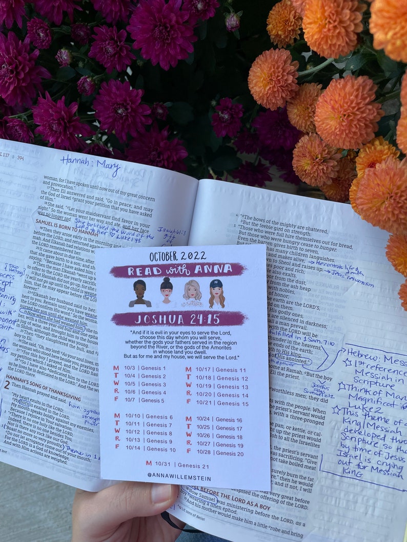 October Bible Reading Calendar - Etsy