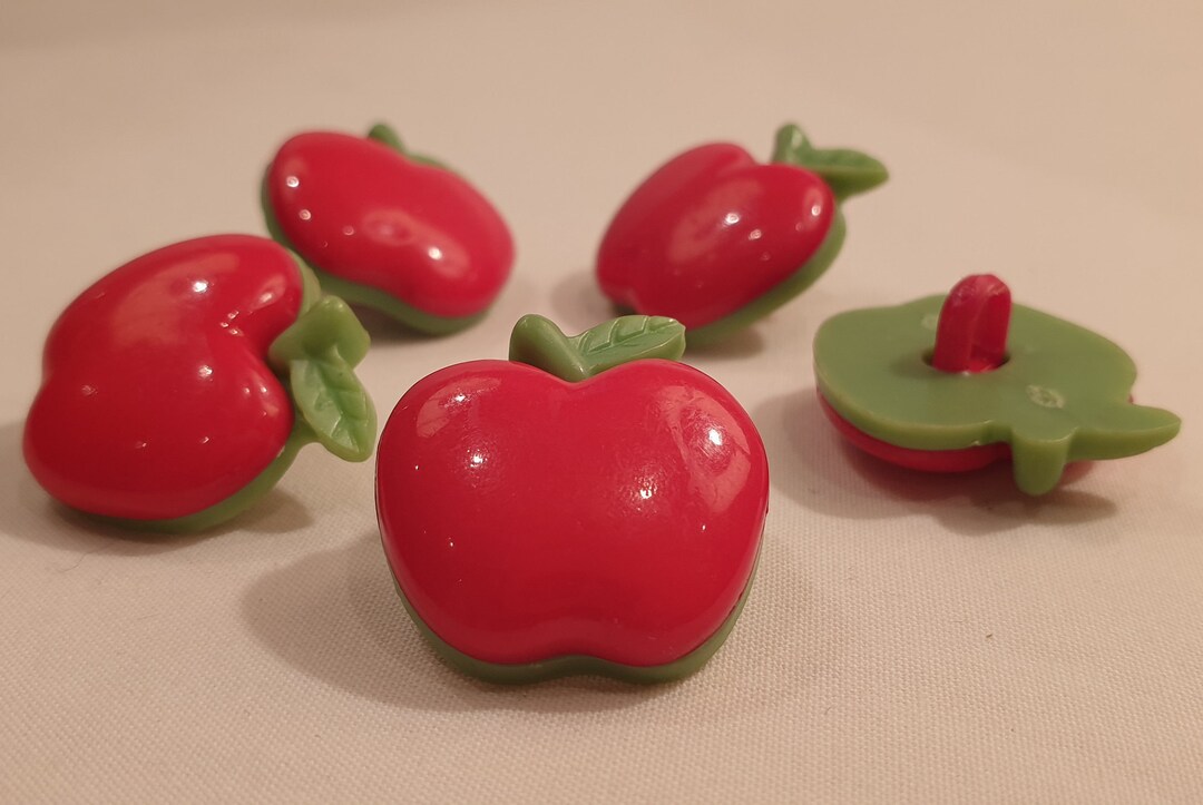 Apple Shaped Buttons - Several Colours - Priced per Button - Etsy UK