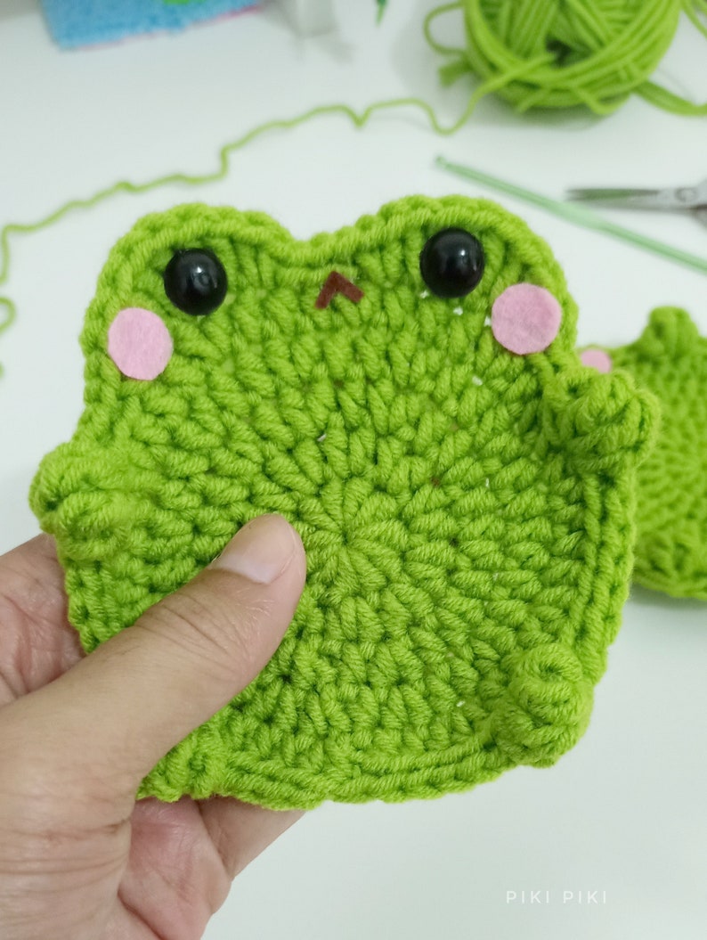 Crochet Pattern Coaster Frog Coaster 2 in 1 Pattern Amigurumi Pattern ...