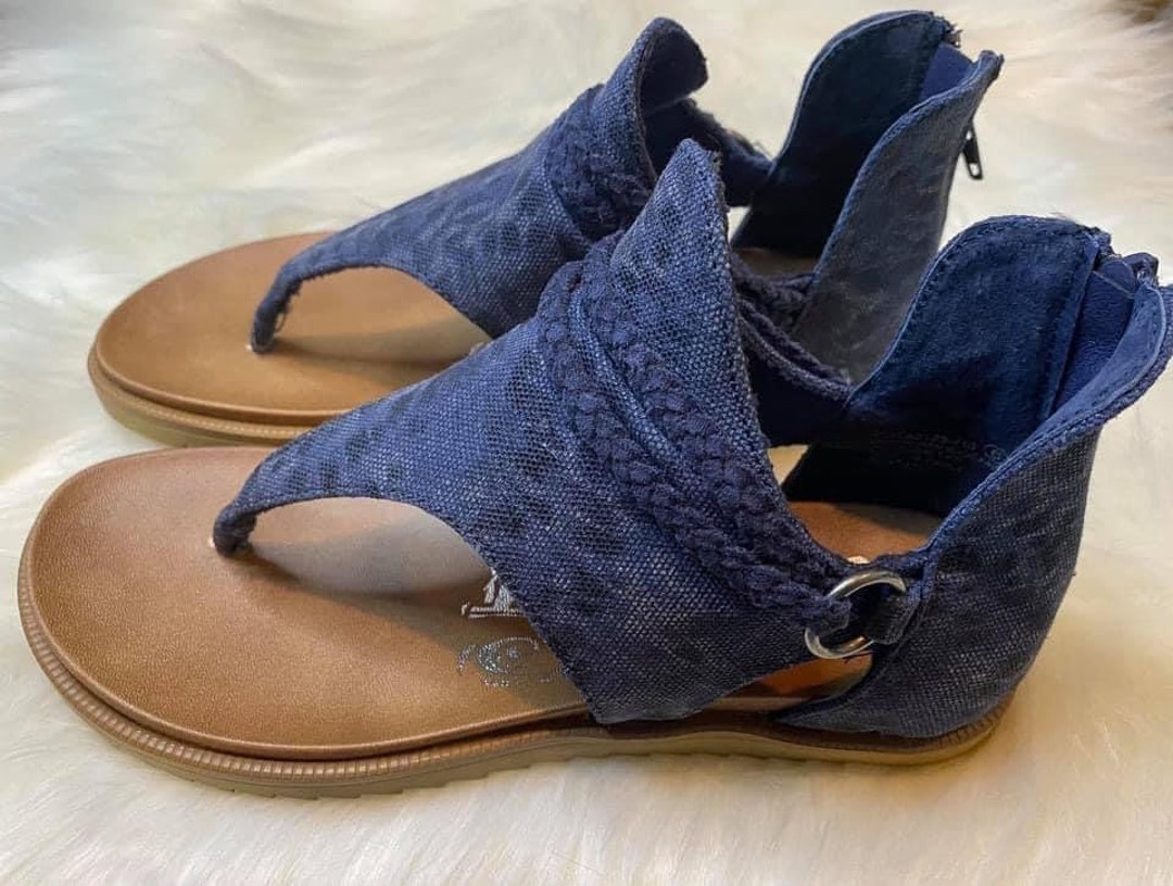 Navy Blue Sariah Sandals - Etsy