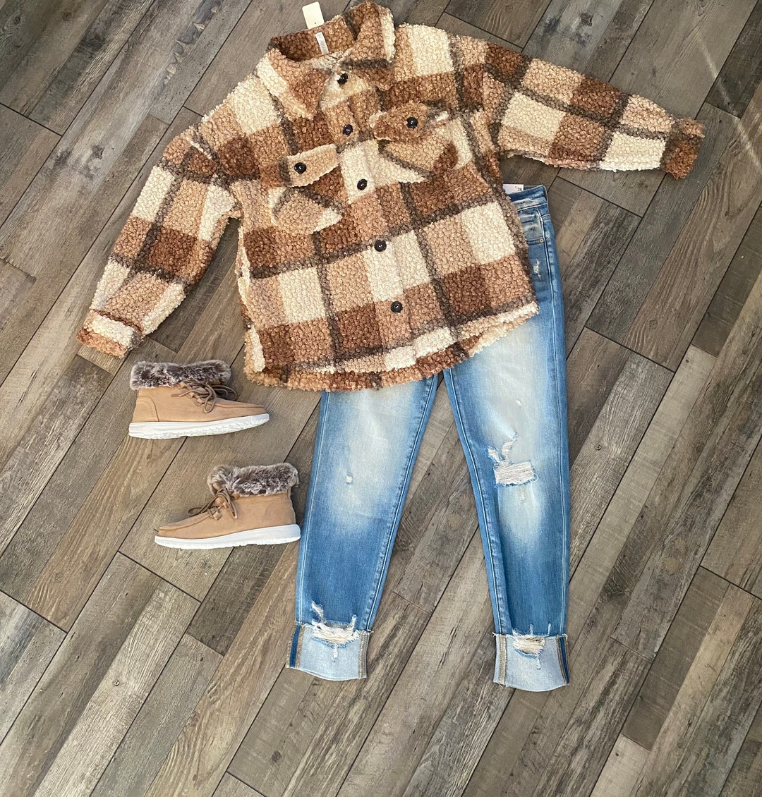 Zenana Plaid Shacket - Etsy