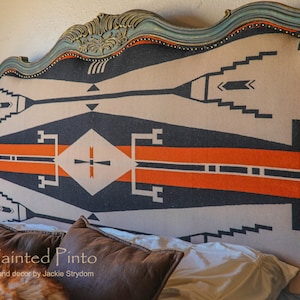 SOLD!! Warrior - King Bed Hand Painted Southwestern Western Boujee ...