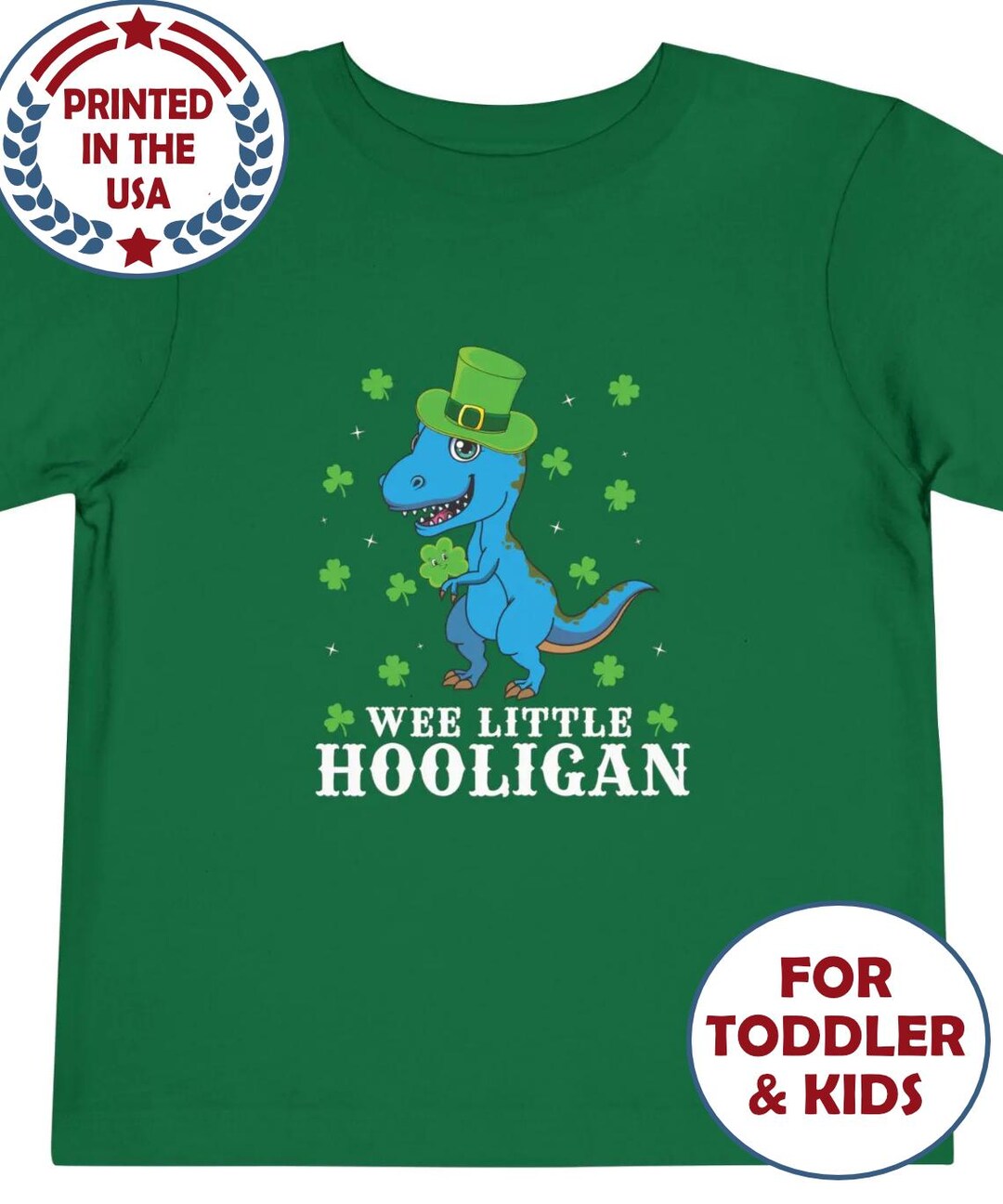 Wee Little Hooligan Dinosaur Png Shirt - Funny St. Patrick's Day T ...