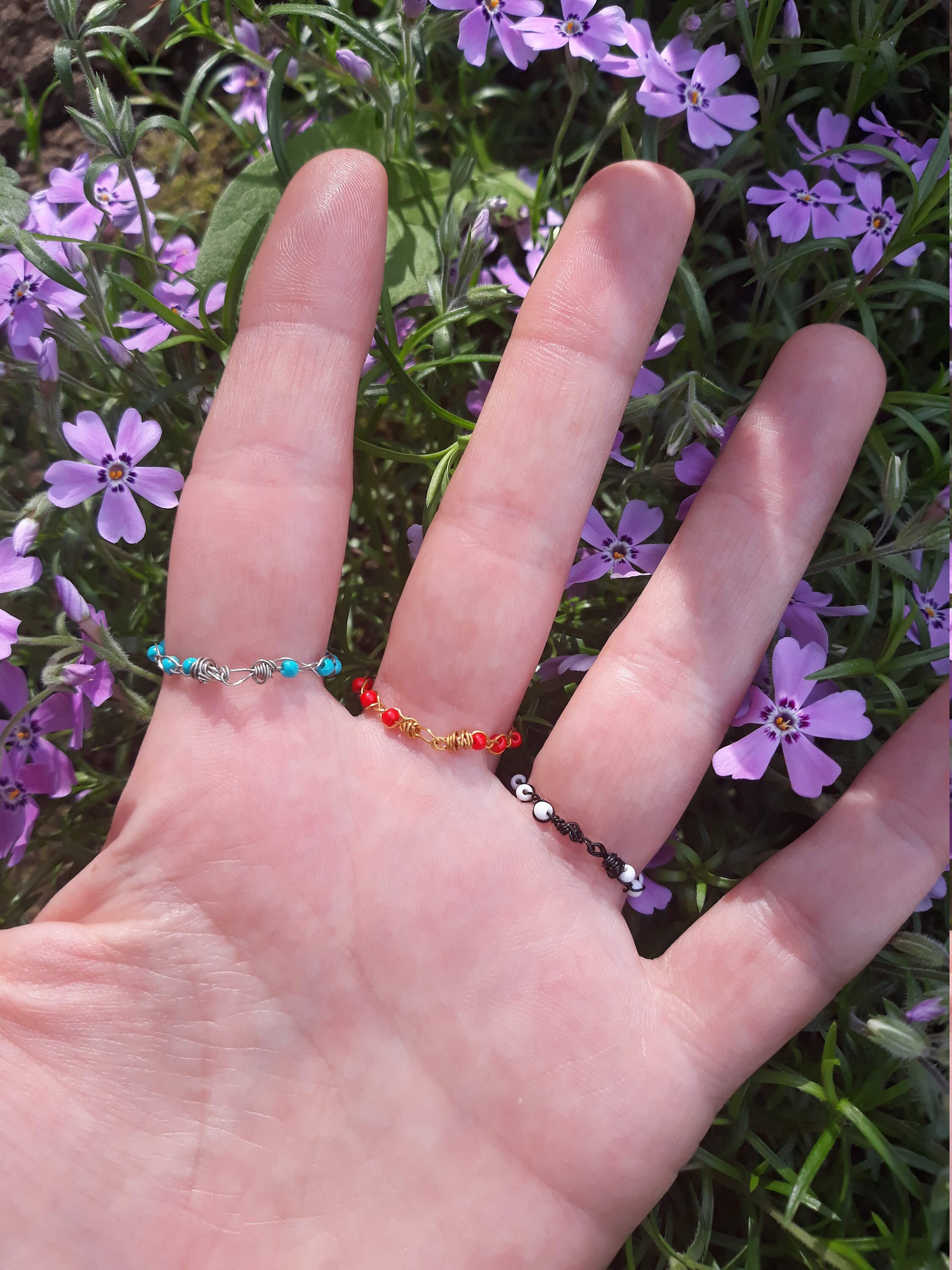 Braided Wire Bead Ring, Custom Handmade Ring - Etsy