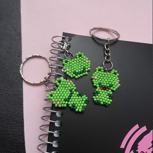 Lot Keychains "frog Family", Colored Bead Frogs, Frog Keychains, Family ...