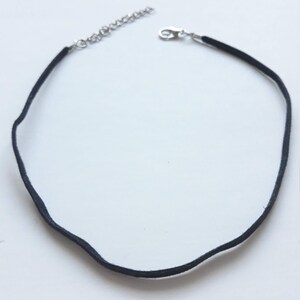 Black Suede Choker, Slim Minimalist Necklace - Etsy