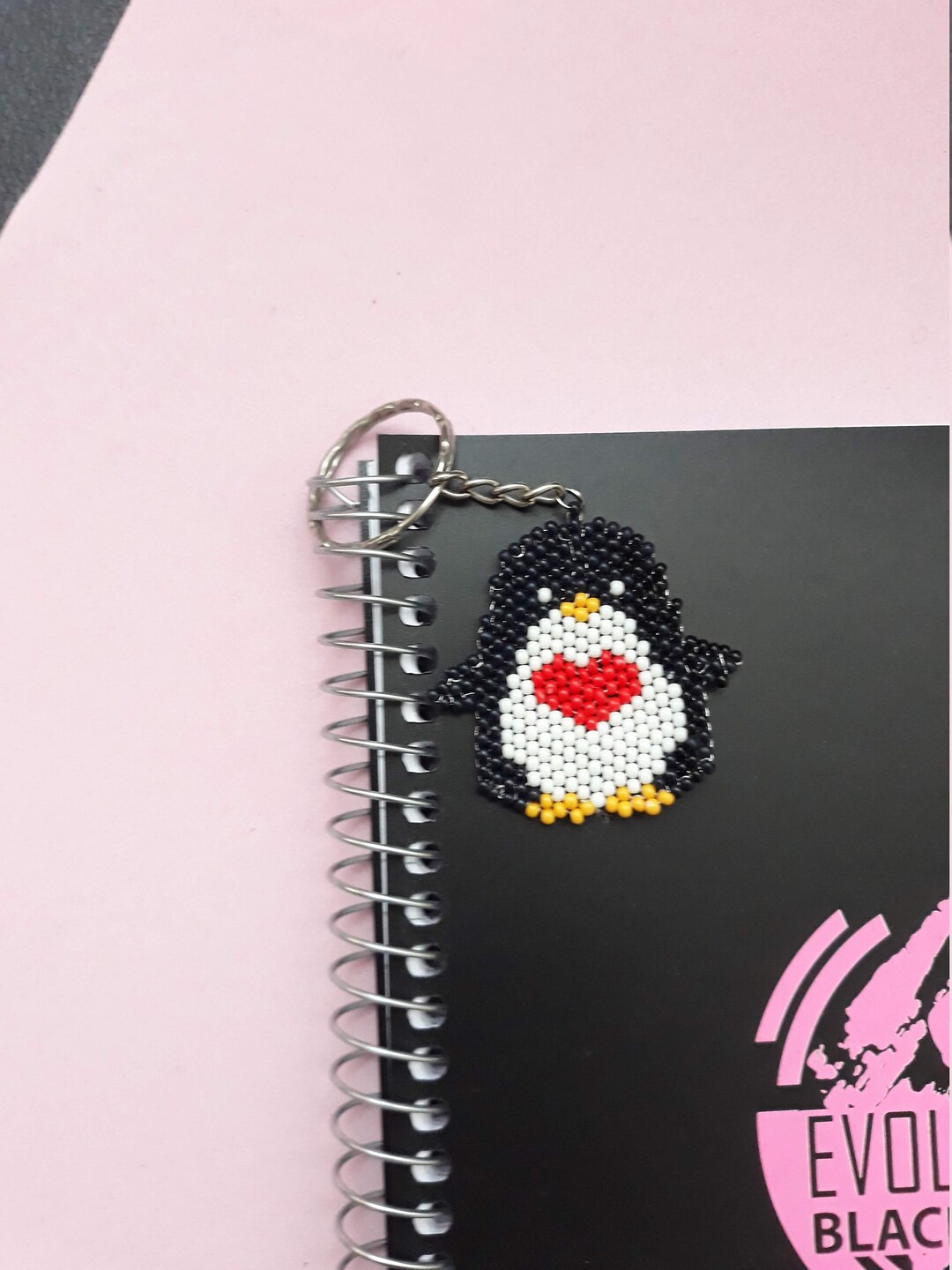 Beaded Penguin Keychain, Handmade Glass Bead Accessory - Etsy