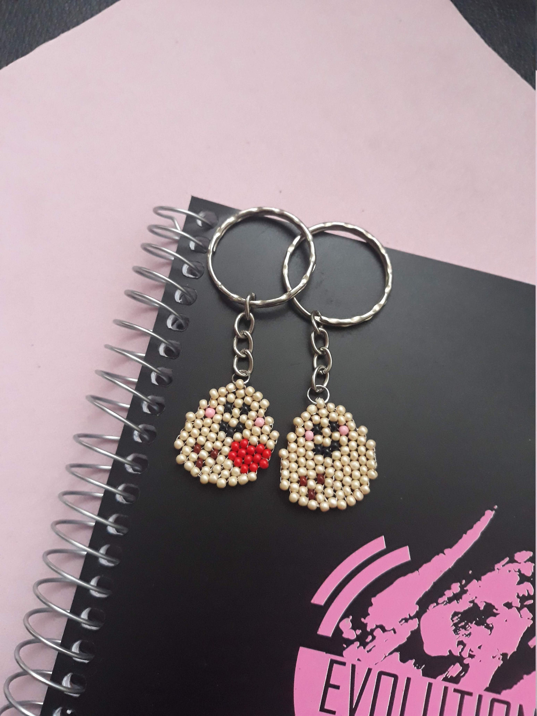 Kawai Potato Keychain, Bead Keychain, Gift for a Loved One, Food ...