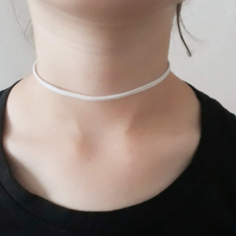 White Choker - Etsy
