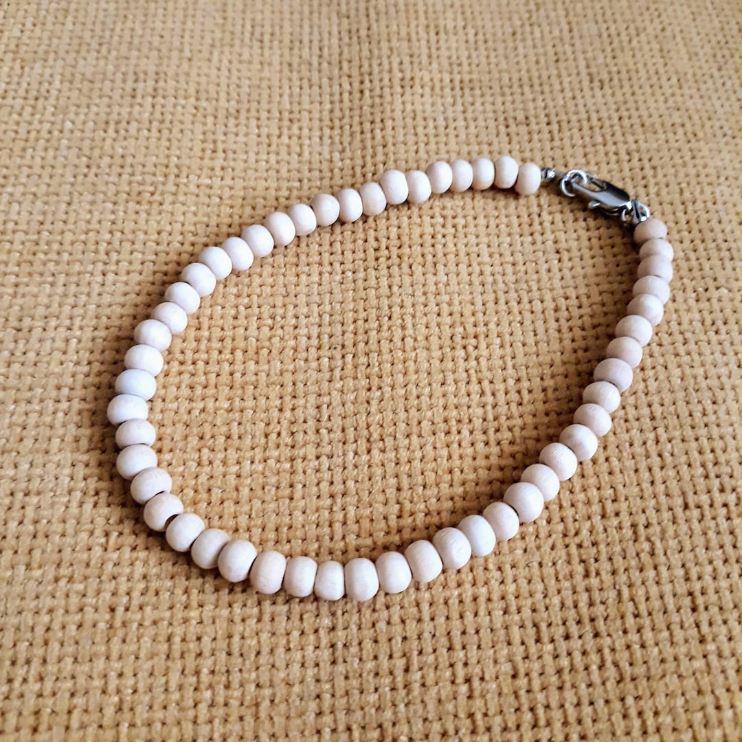 Light Natural Wood Choker,men's Wooden Jewelry,wooden Bead Necklace for ...