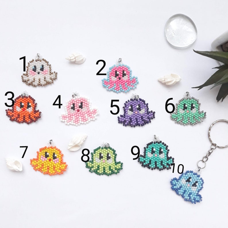 Keychain "colored Octopus", Handmade Keychains From Beads, When ...