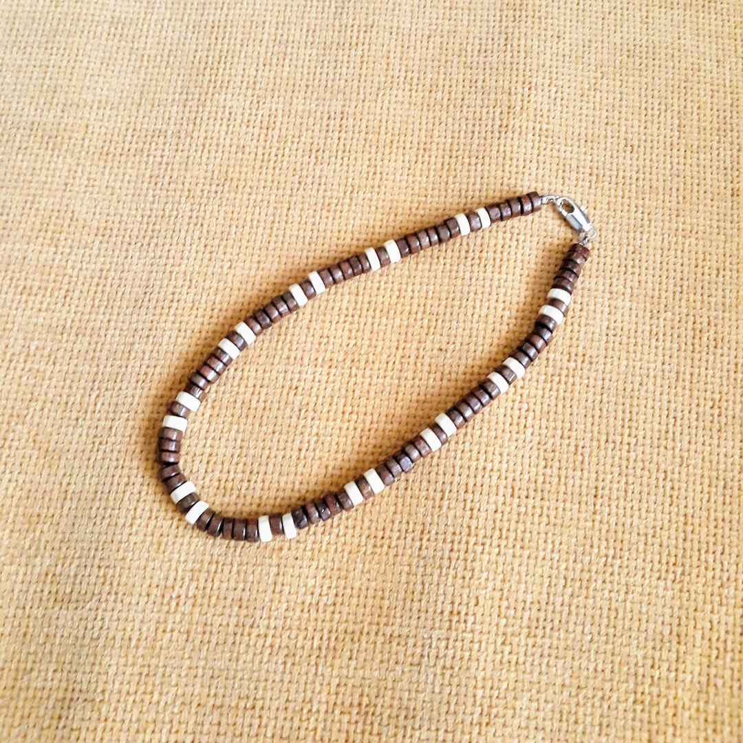 Brown Wooden Choker,necklace for Men and Women,wooden Bead Necklace,men ...