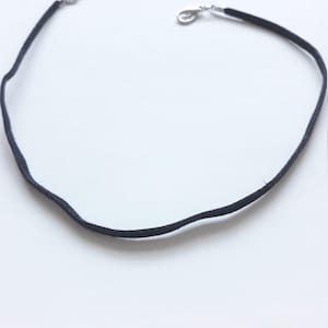 Black Suede Choker, Slim Minimalist Necklace - Etsy