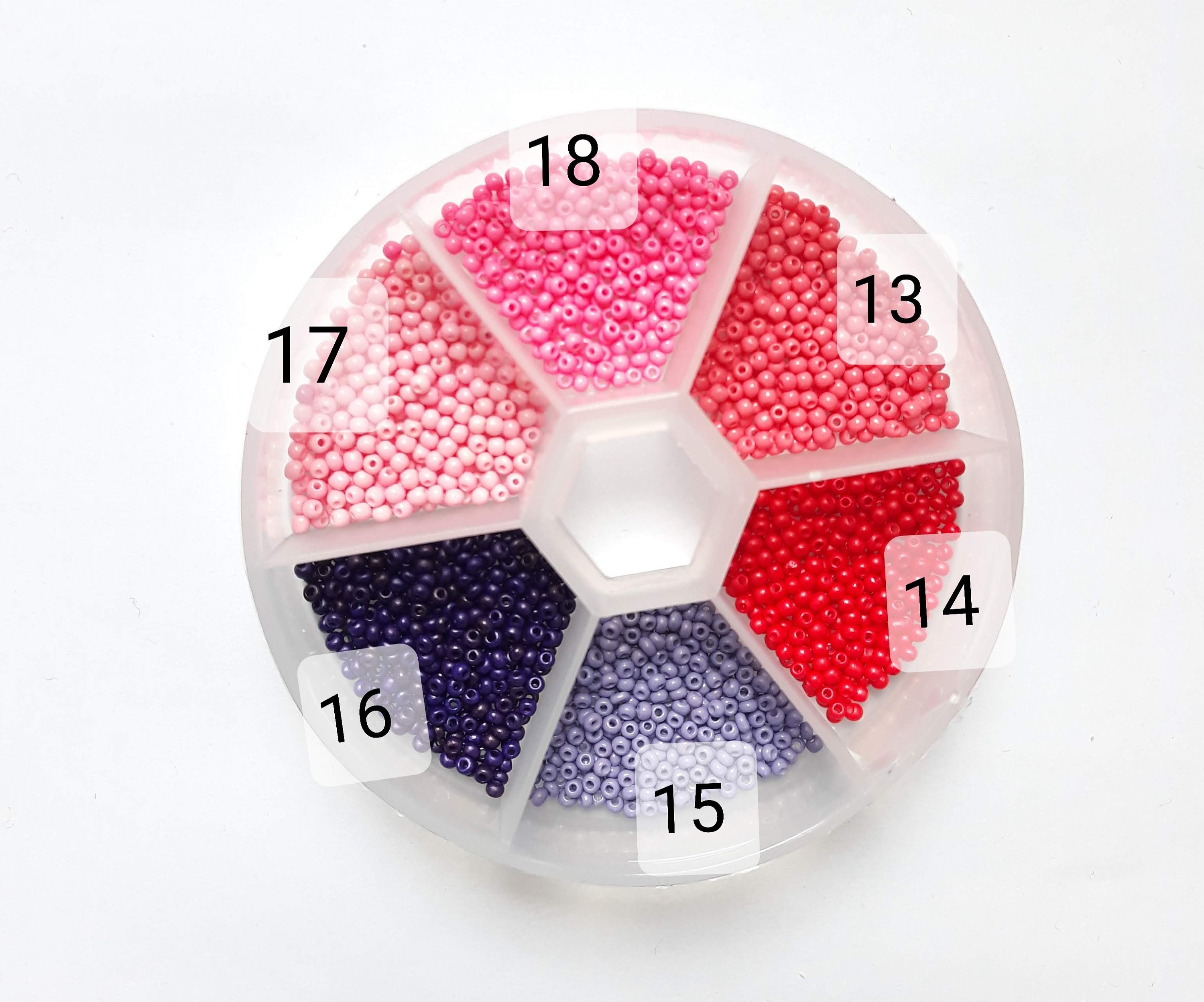 Daisy Beaded Ring, Colorful Flower Bead Rings, Custom Stacking Ring - Etsy