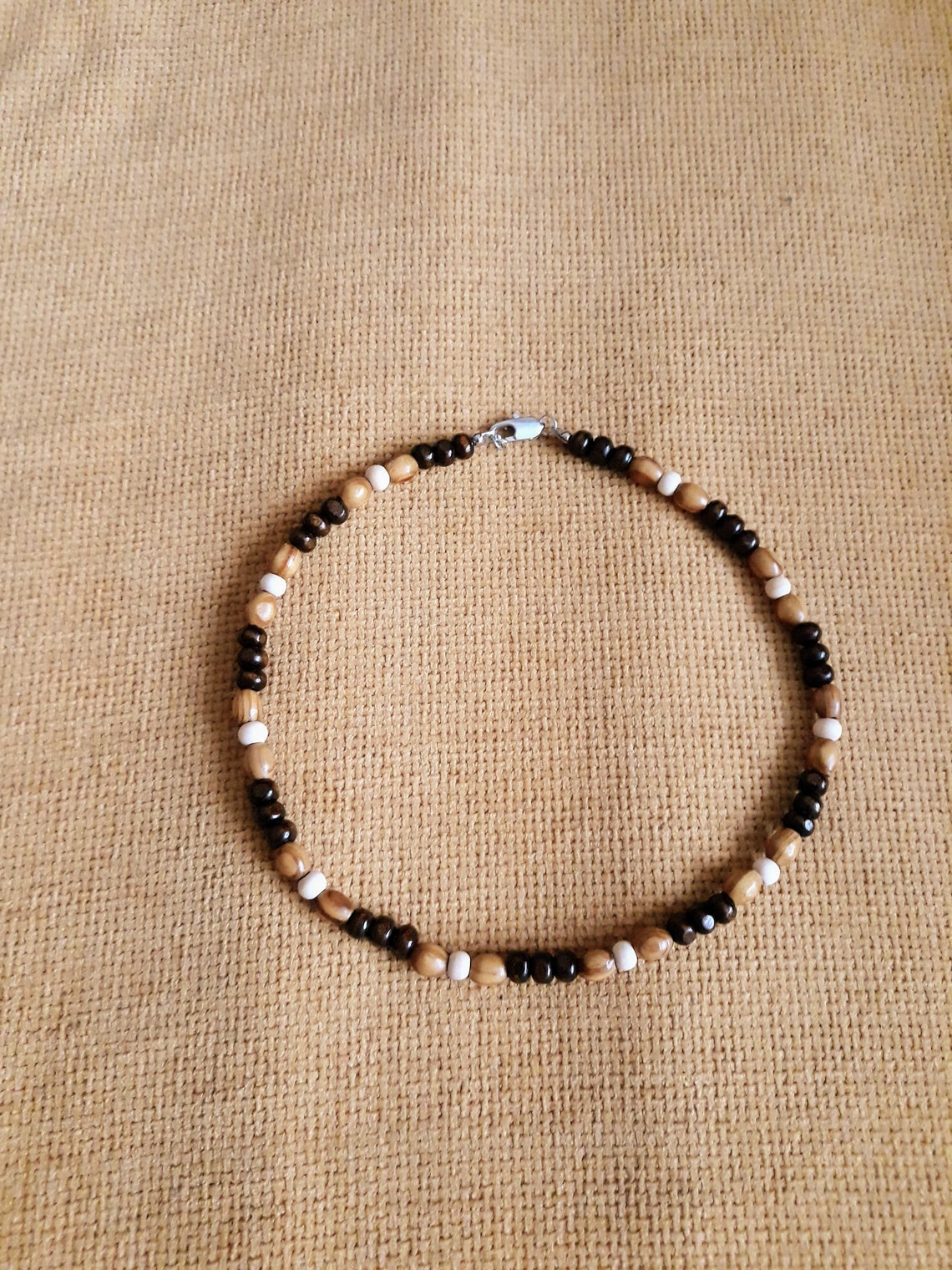 Brown Wooden Necklace Men's Wood Chain wooden Bead - Etsy