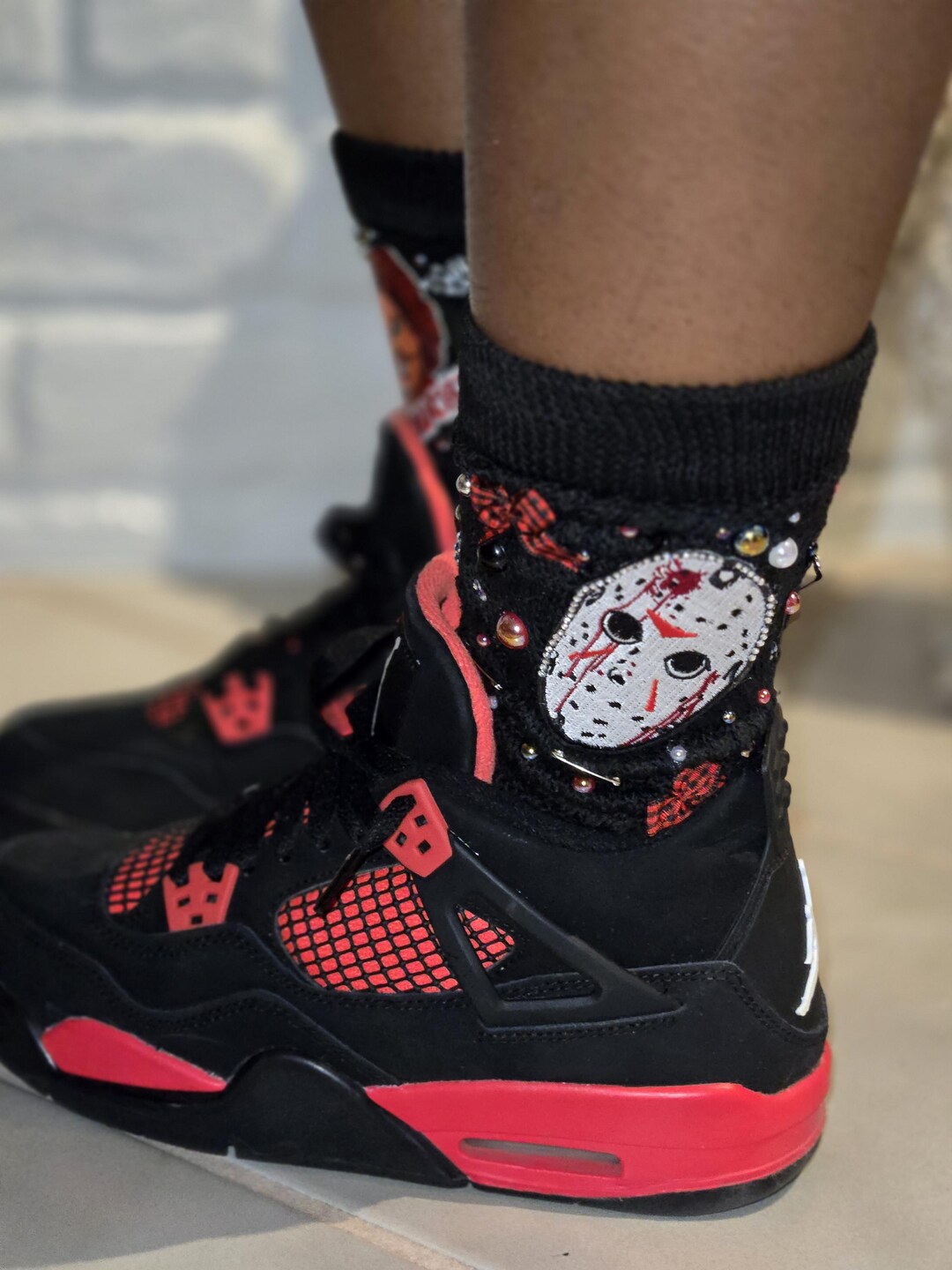 Halloween Custom Junk Socks, Junk Socks, Slouch Socks, Spooky Season ...