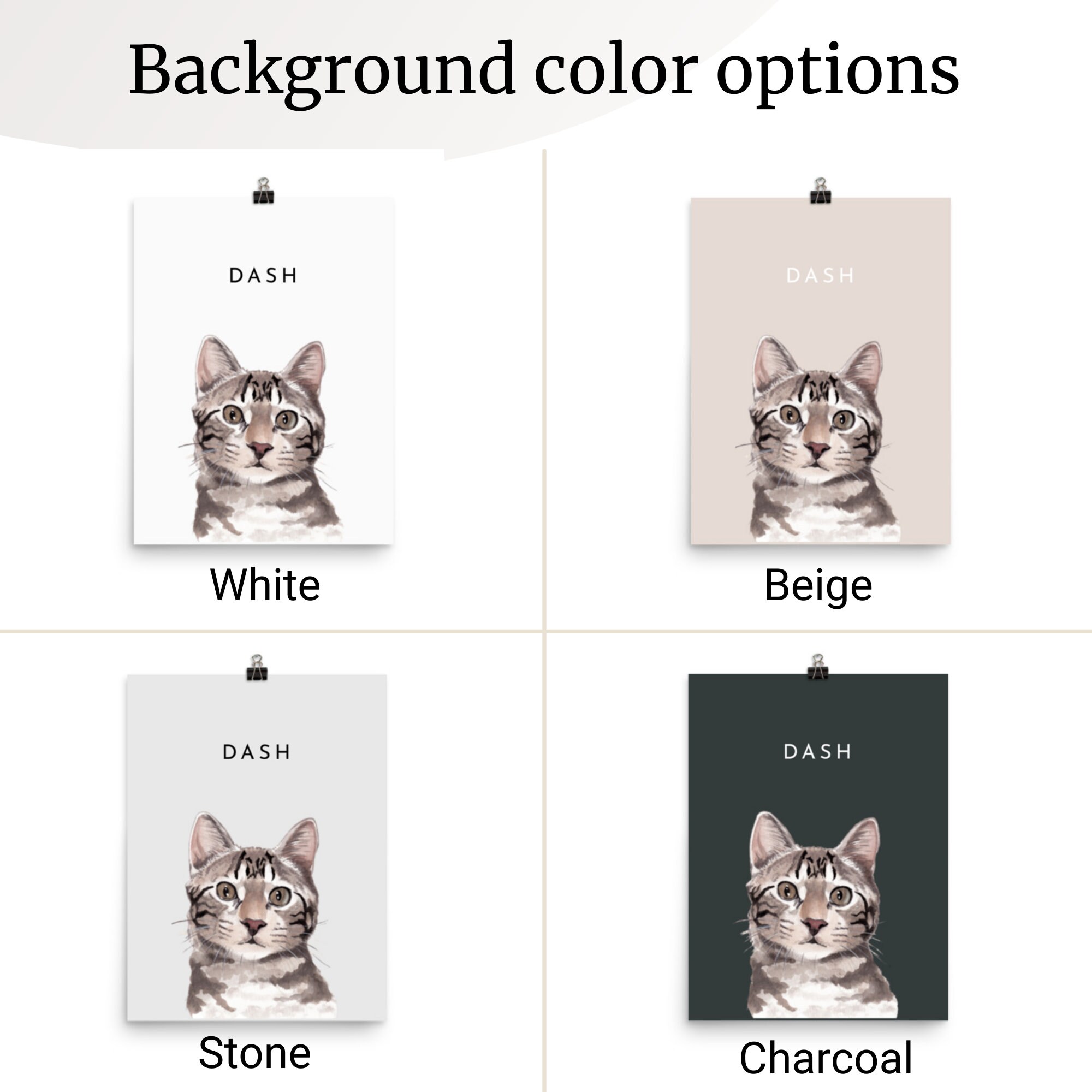 Cat lover gift Custom cat portrait Watercolor portrait from | Etsy