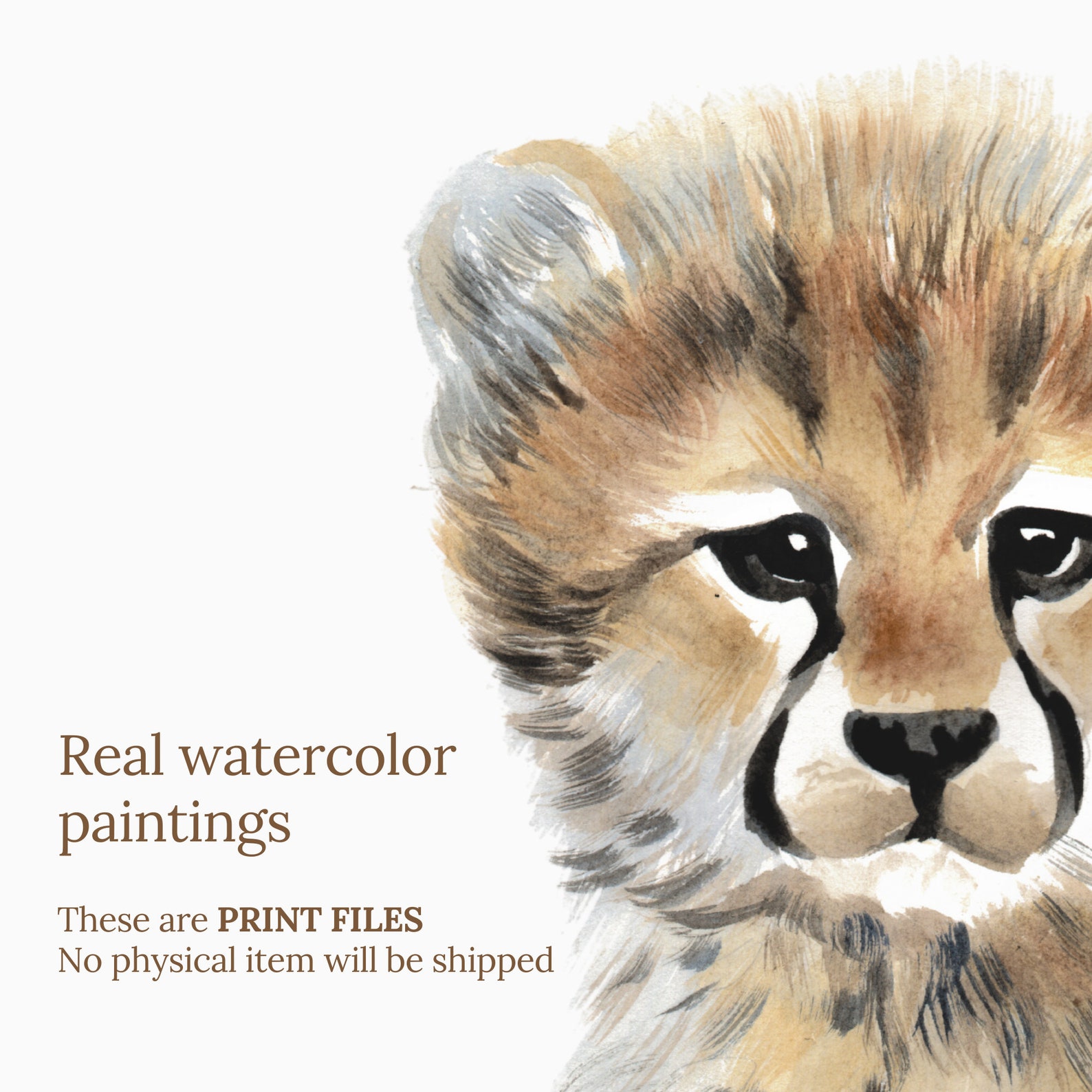 Nursery Prints 6 Safari Animals Bundle Watercolor Nursery - Etsy