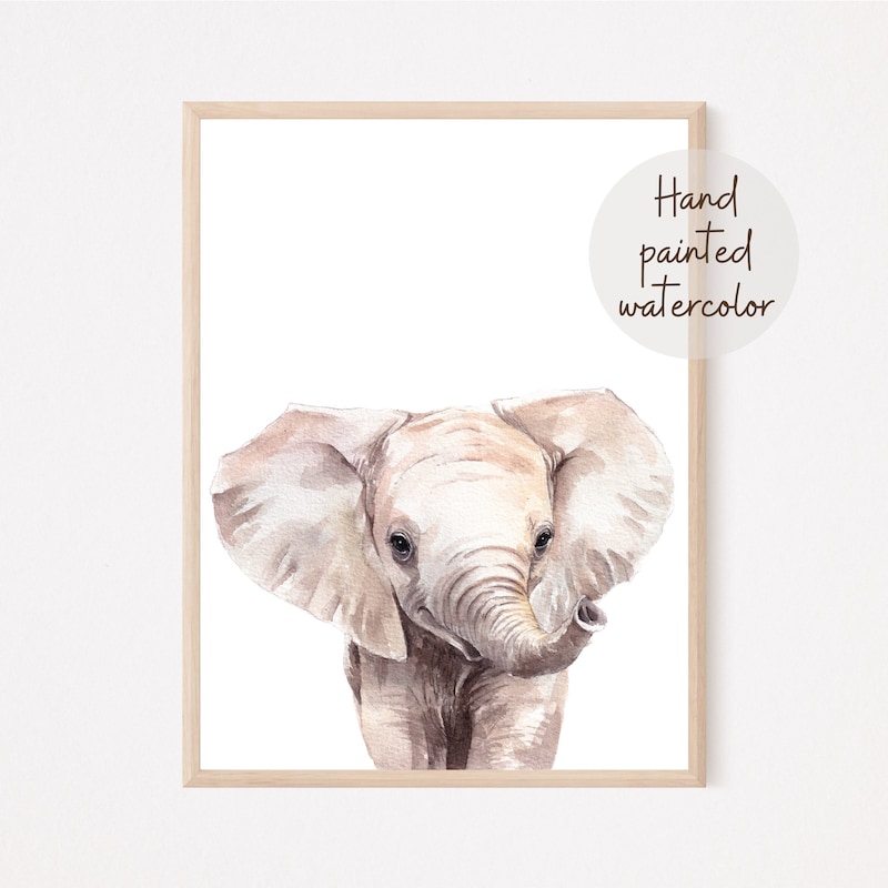 Baby Elephant Print - Etsy