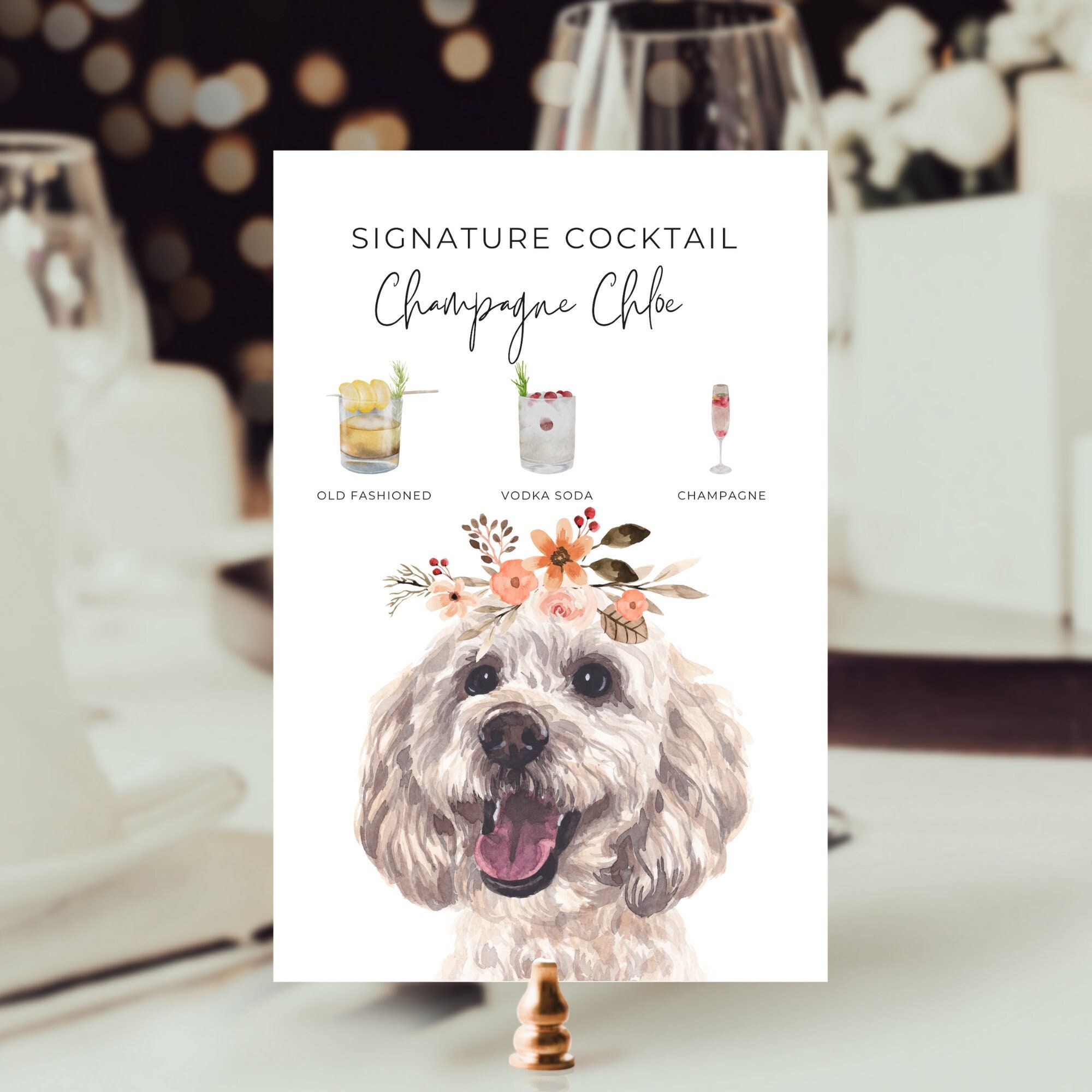 Signature Cocktail Sign Pet Drink Sign Specialty Cocktail - Etsy