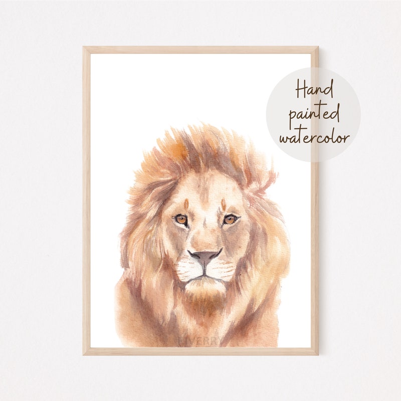 Lion Print - Etsy