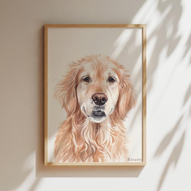 Custom Watercolor Pet Portrait, Dog Portraits From Photos, Pet Painting ...