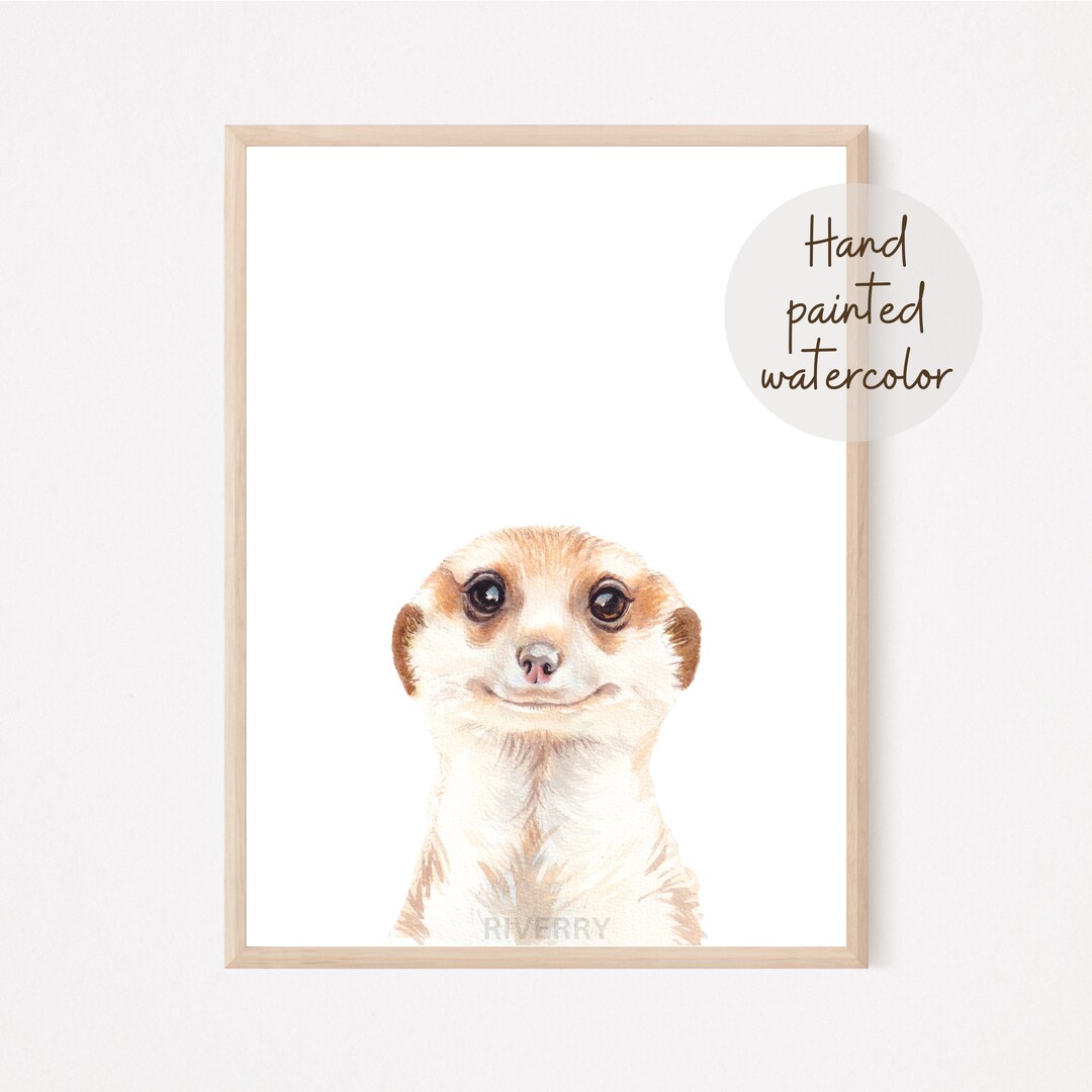 Meerkat Printable Wall Art, Nursery Wall Decor, Watercolor Meerkat ...