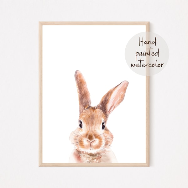 Bunny Watercolor Print - Etsy