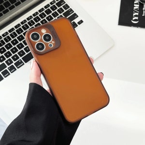 Retro Winter Warm Wine Red Solid Color Transparent Phone Case for ...