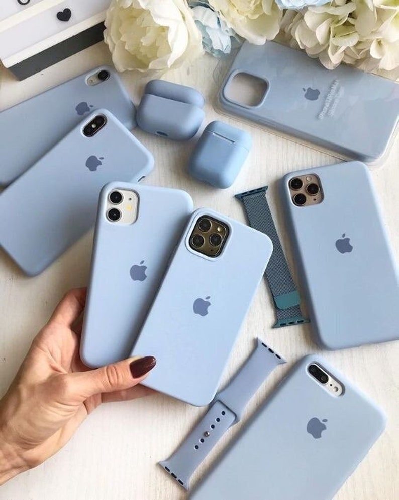 Lalic Blue Custom Color Solid Colors Silicone Phone Case for - Etsy