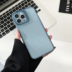 Retro Winter Warm Wine Red Solid Color Transparent Phone Case for ...