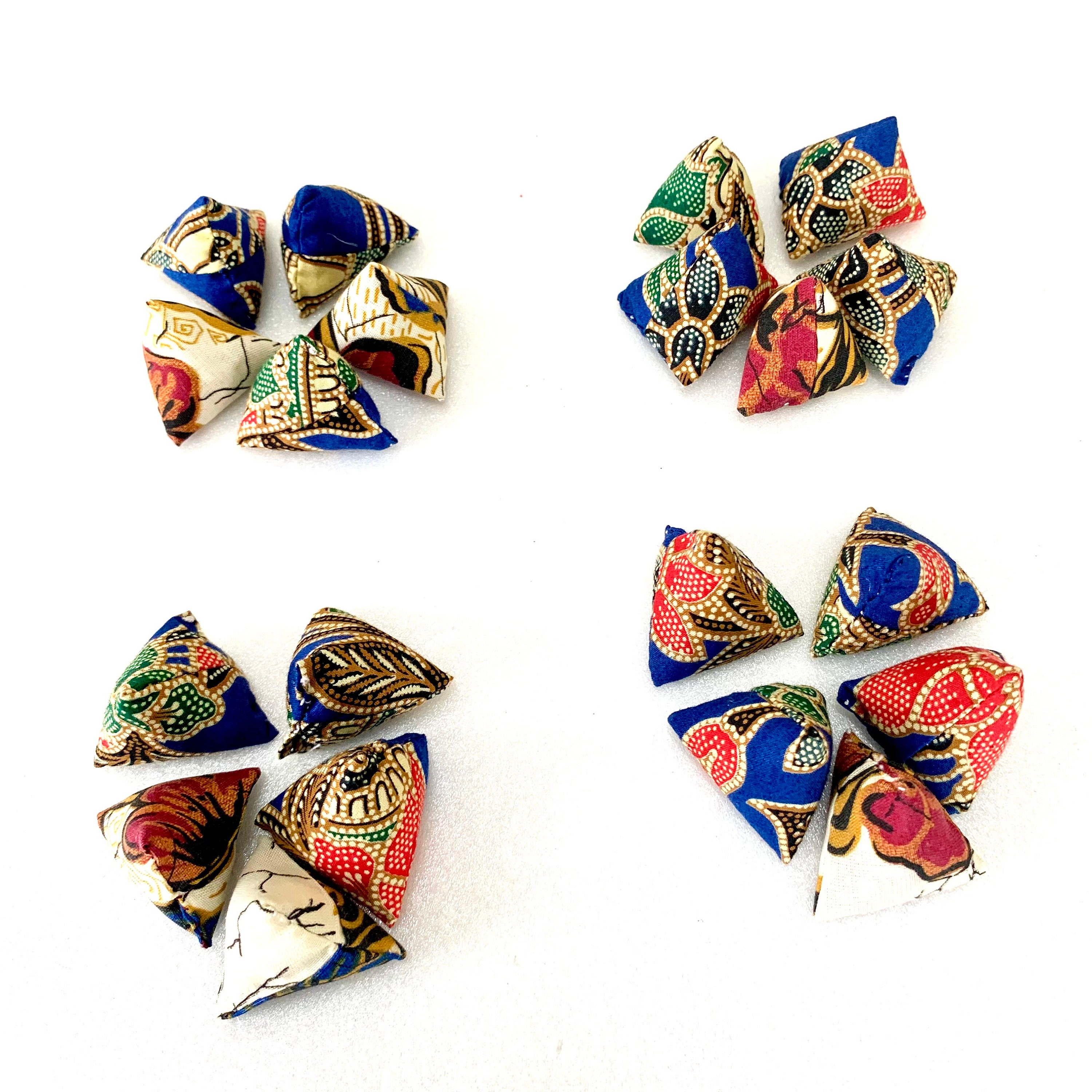 Handmade Batek Batik Traditional Game Cloth Bags Game Five Stones Batu ...